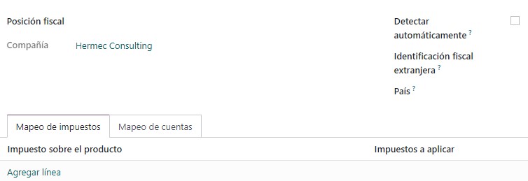 Configuración de las Posiciones Fiscales | Hermec Consulting
